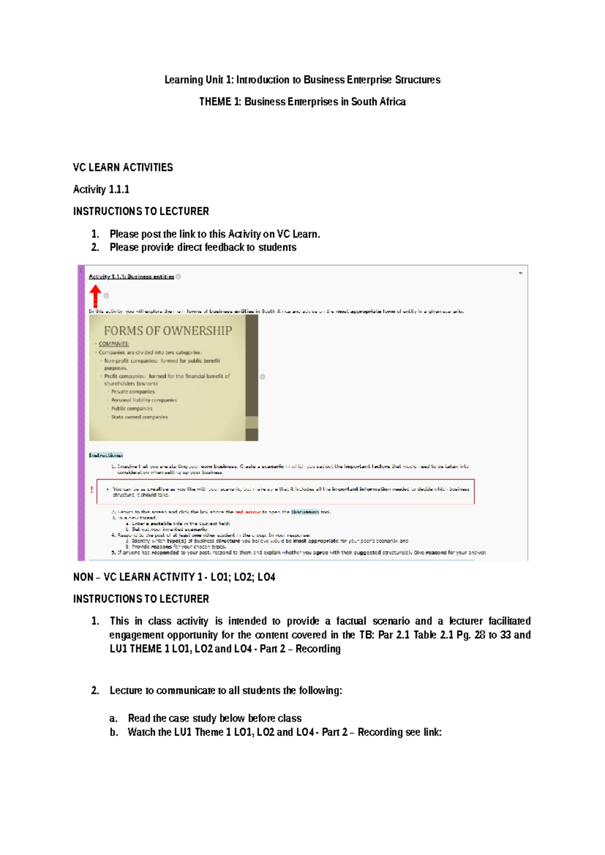 LAES - LU1 - Activities - Notes - Learning Unit 1: Introduction to ...