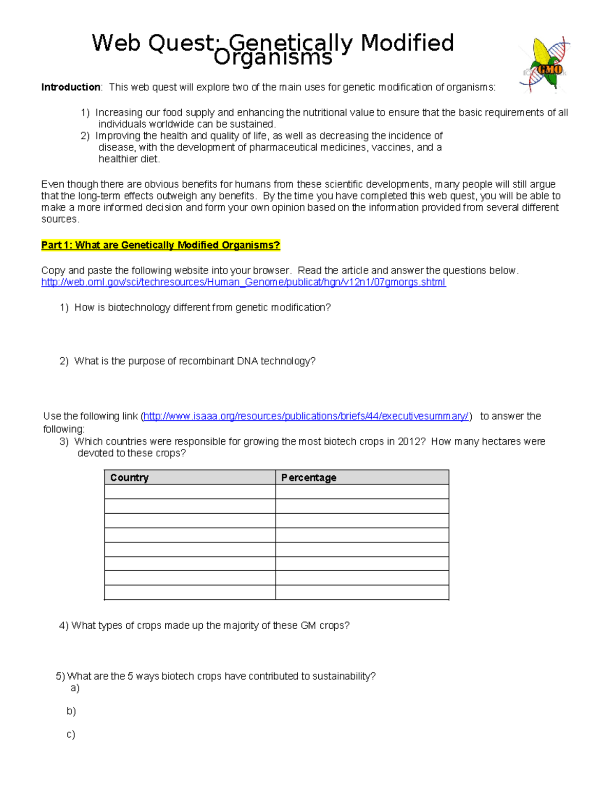 Natalie Norris - GMO Webquest Willis - Web Quest: Genetically Modified ...