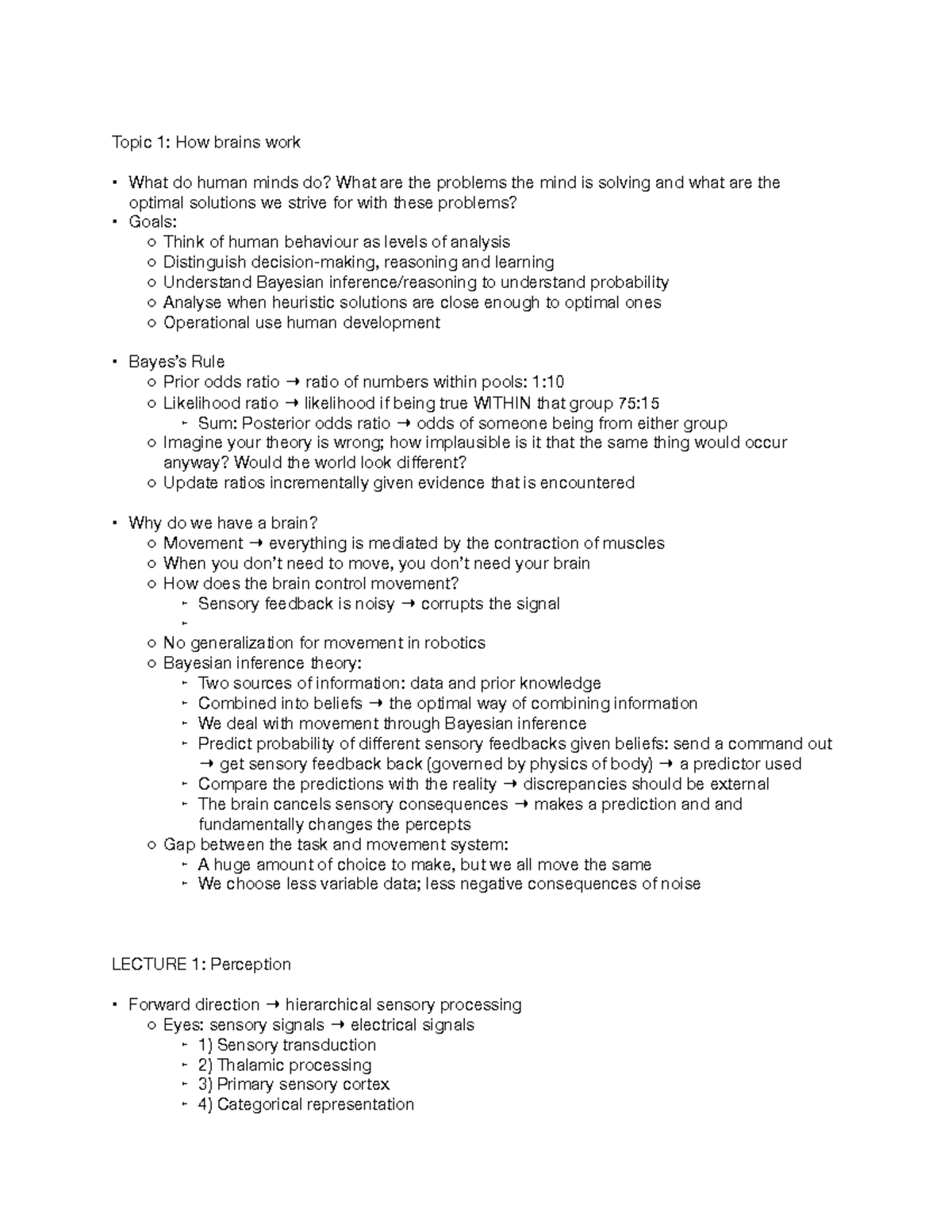 Symsys Week 7 Notes - Topics: How brains work, How people reason (Parts ...