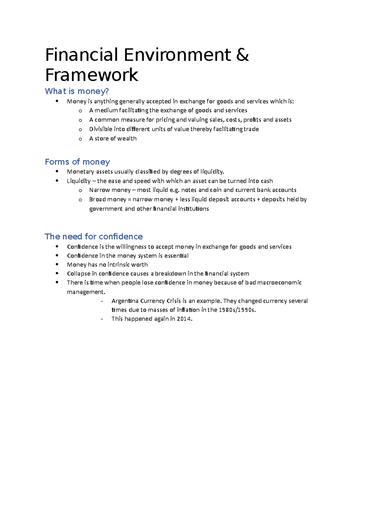Lecture 10 - Financial Environment - Financial Environment & Framework ...