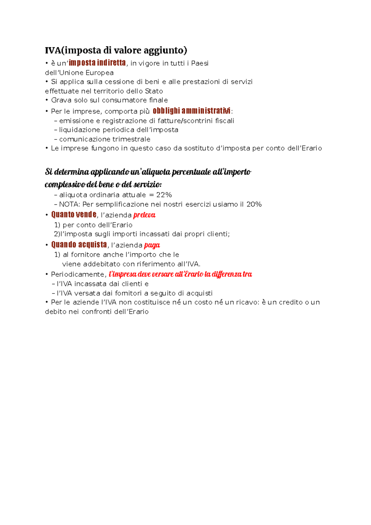 Lezione 17 di economia prof fabio corno - IVA(imposta di valore ...