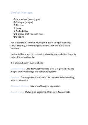 Polyvalent Montage - Through sort of a connection image that goes with ...