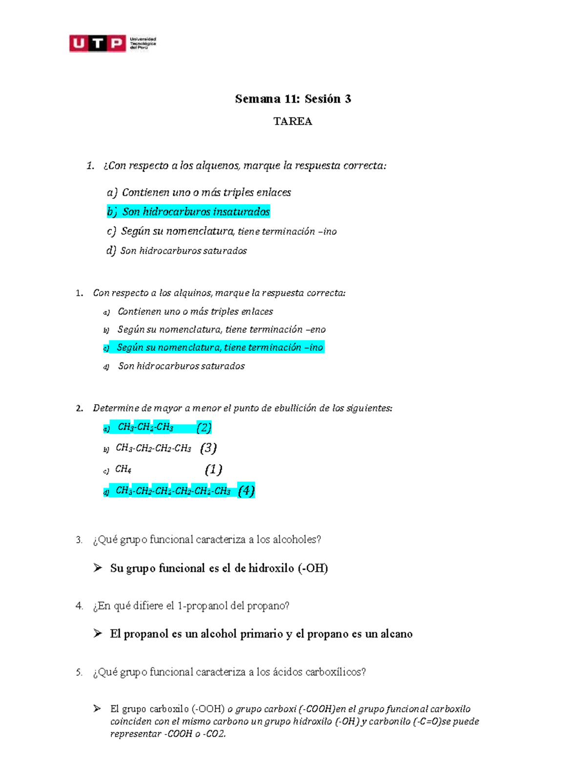 S11.s1- Tarea Calificada - Semana 11: Sesión 3 TAREA 1. ¿Con respecto a ...