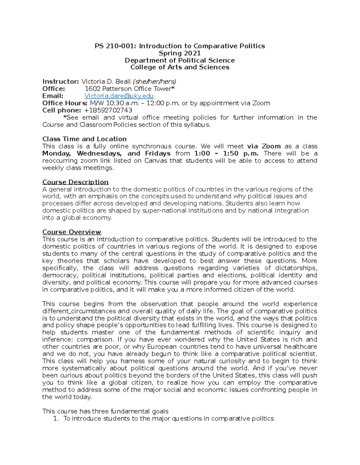 PS 210 Spring 2021 - Notes and assignments - PS210 - UKY - Studocu