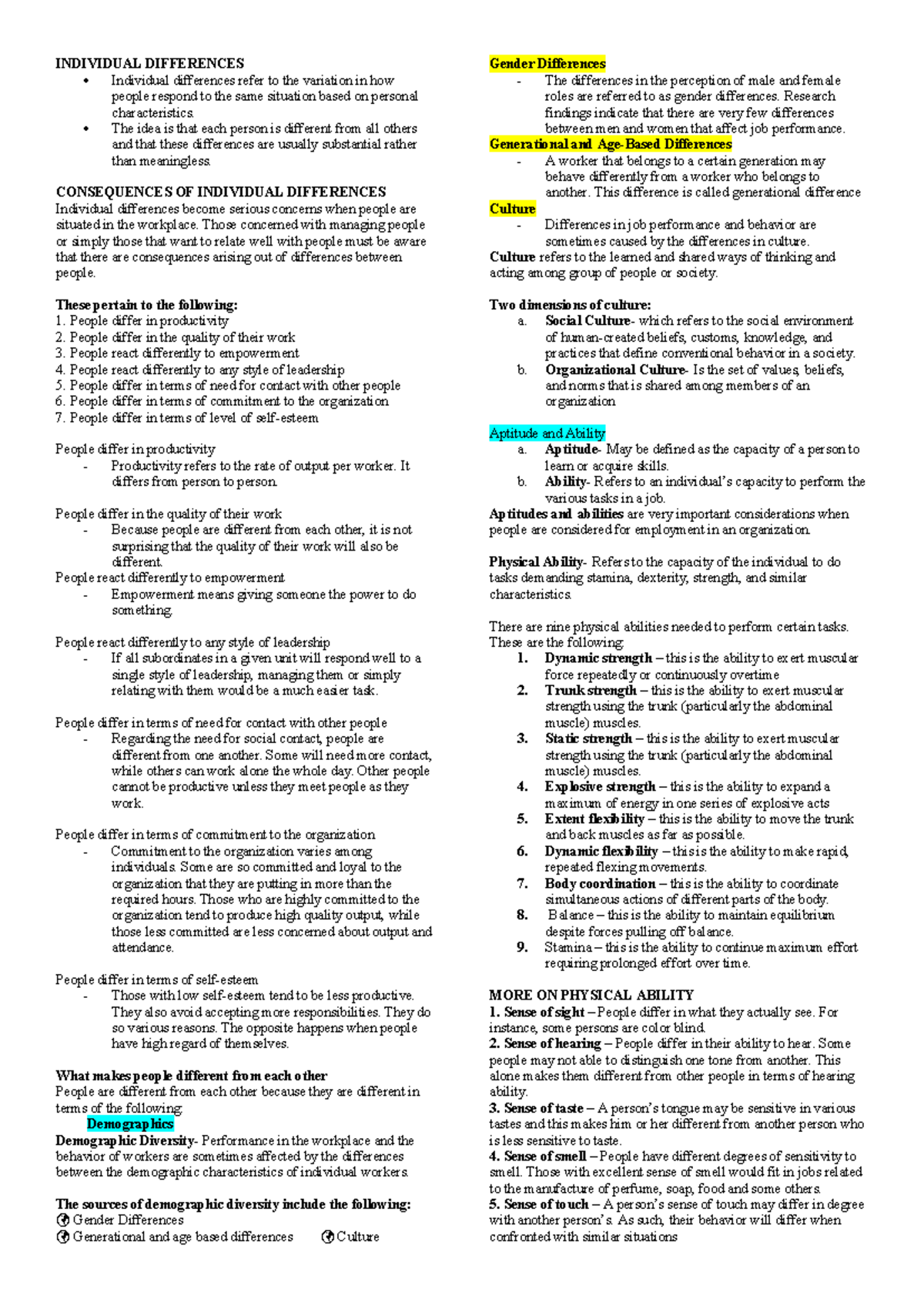 Indivhbo-CHAP2-reviewer - INDIVIDUAL DIFFERENCES Individual differences refer to the variation ...