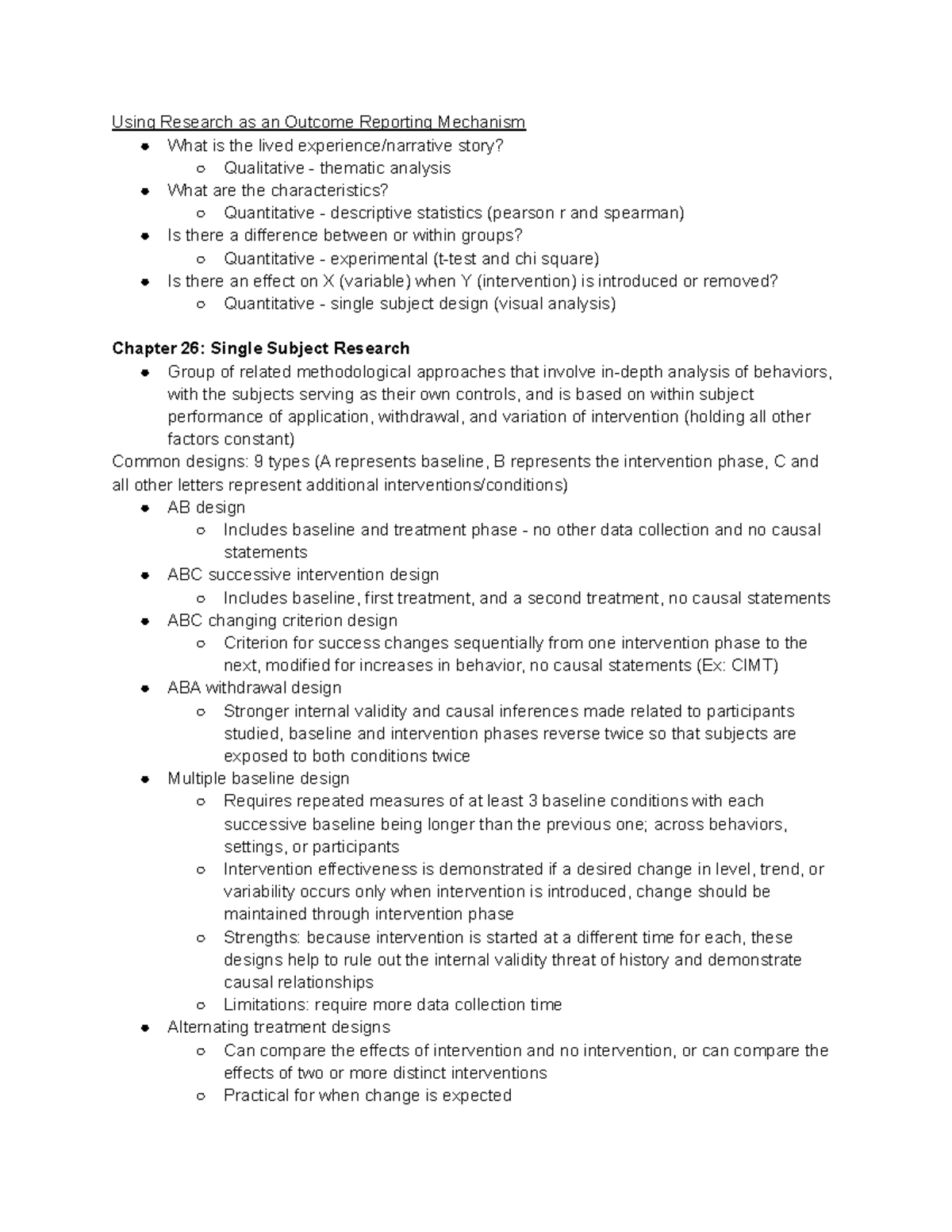555 - Notes 1 - Dr Simmons - Using Research as an Outcome Reporting ...