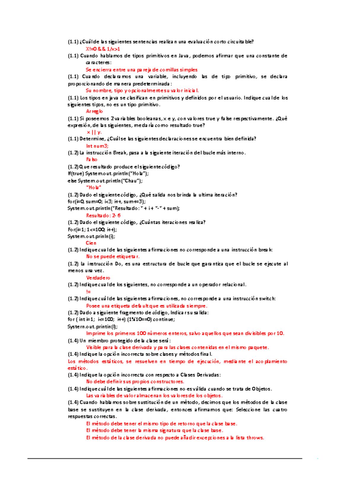 Taller De Algoritmo Y Estructura De Datos Parcial 1 1 ¿cuál De Las Siguientes Sentencias