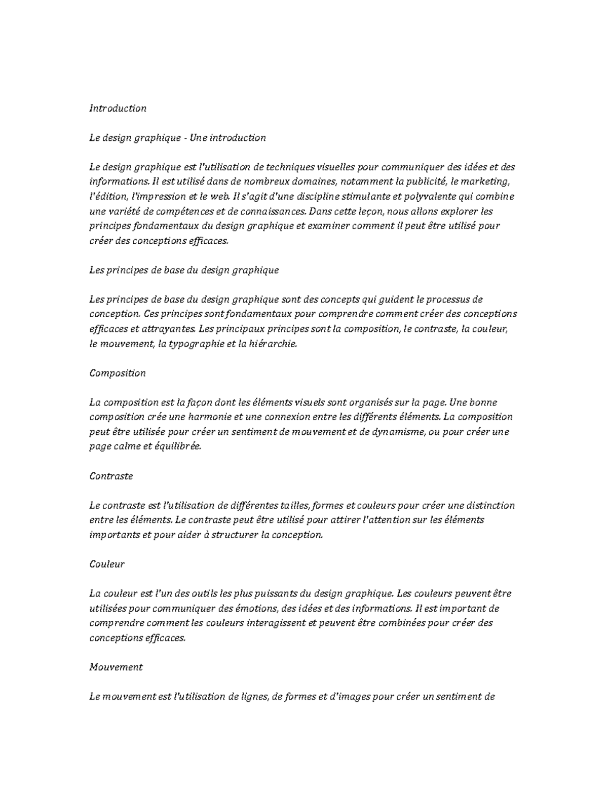 Graphic Design note study - Introduction Le design graphique - Une ...