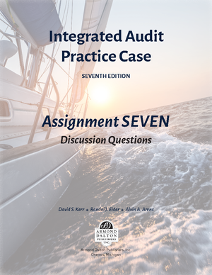 Assignment 8 - Discussion Questions - Integrated Audit Practice Case ...