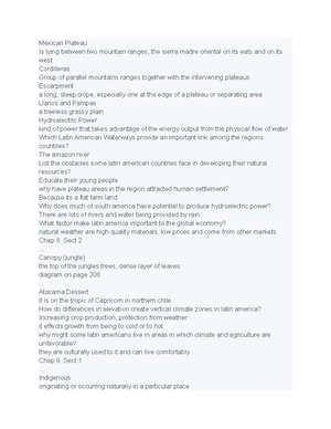 Span 5211 notes pt 1 - Pre-Columbian Period of North and South American ...