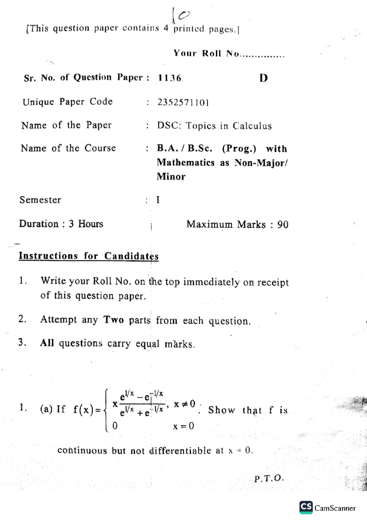 Question paperwork - BA 501 - Studocu