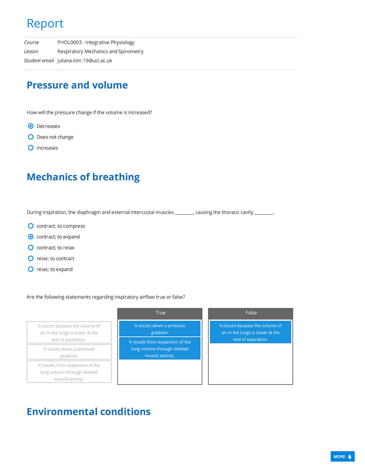 Respiratory Mechanics and Spirometry report - Report Course PHOL0003 ...