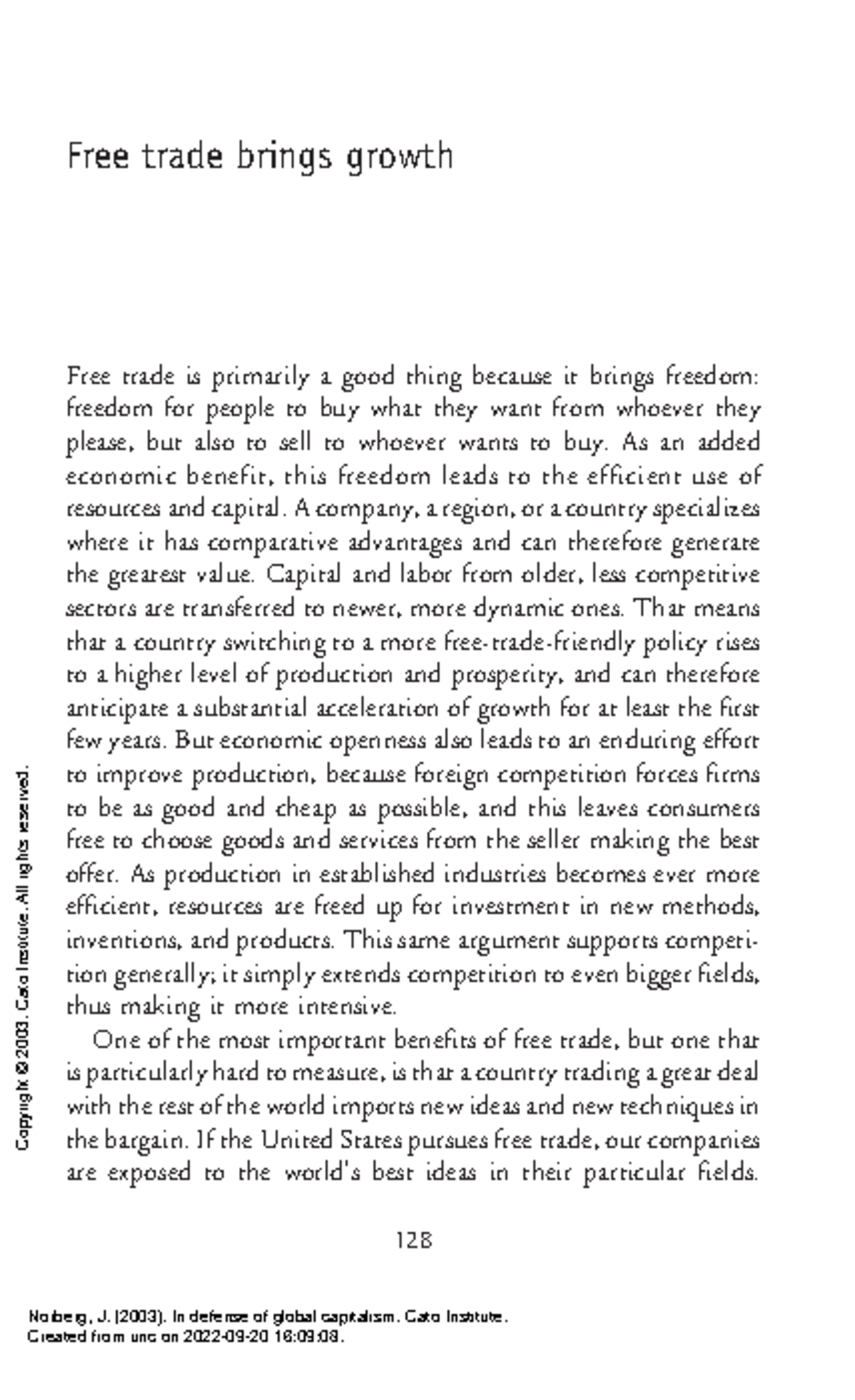 In defense of global capitalism - (Free trade brings growth) - Free ...