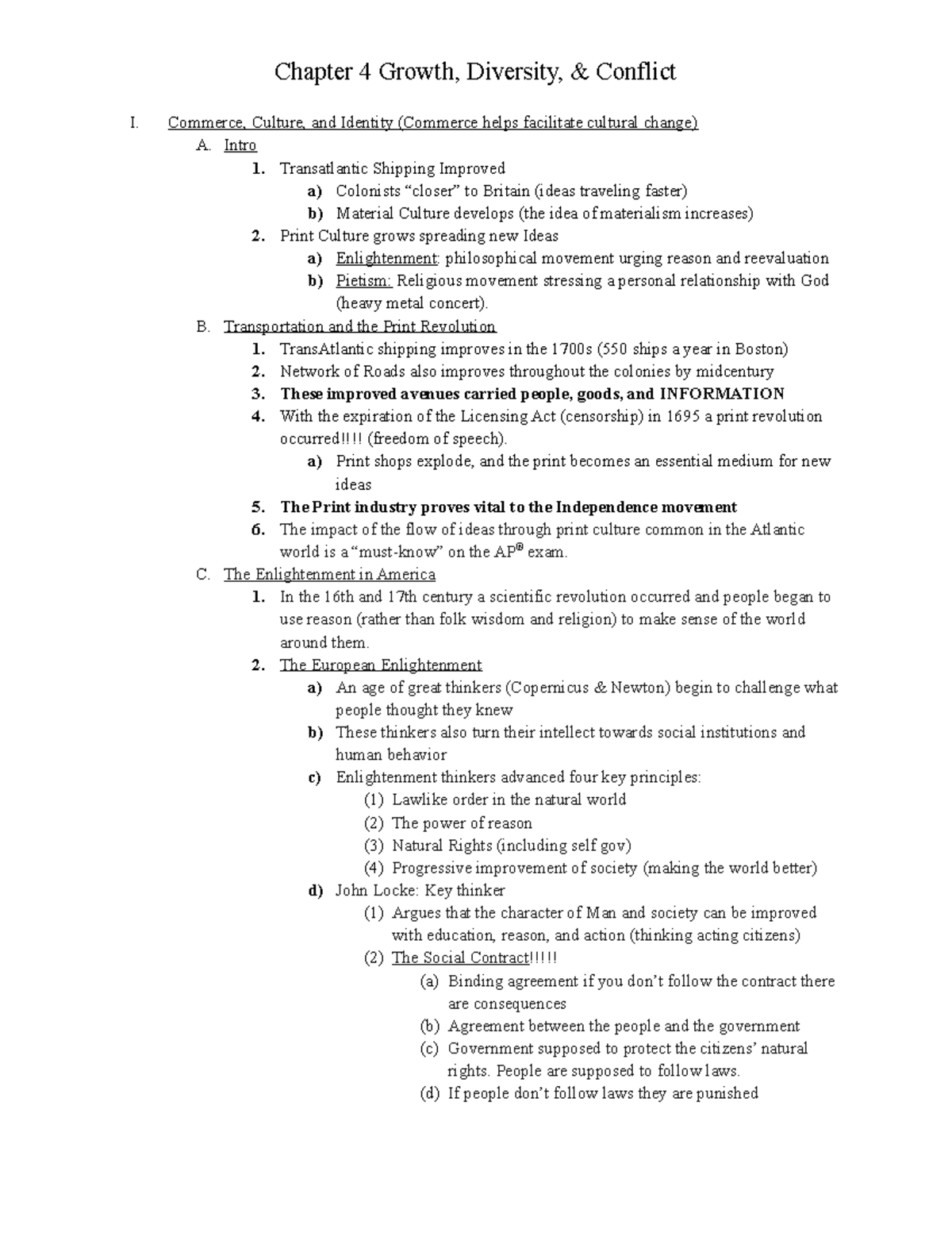 4-3 notes - Chapter 4 Growth, Diversity, & Conflict I. Commerce ...