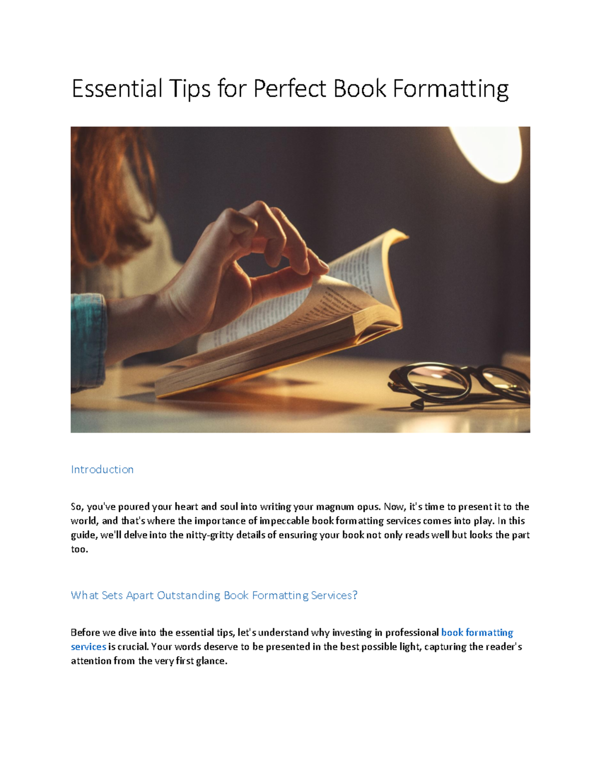 Essential Tips for Perfect Book Formatting - Essential Tips for Perfect ...