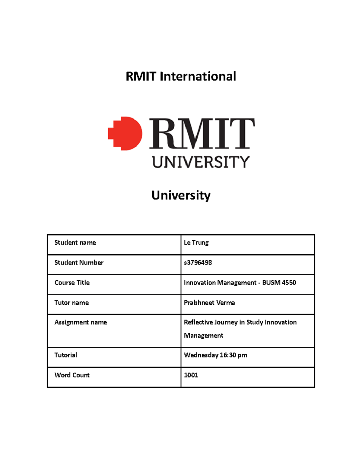 Asm3-of-innovation - assignment detail - RMIT International University ...