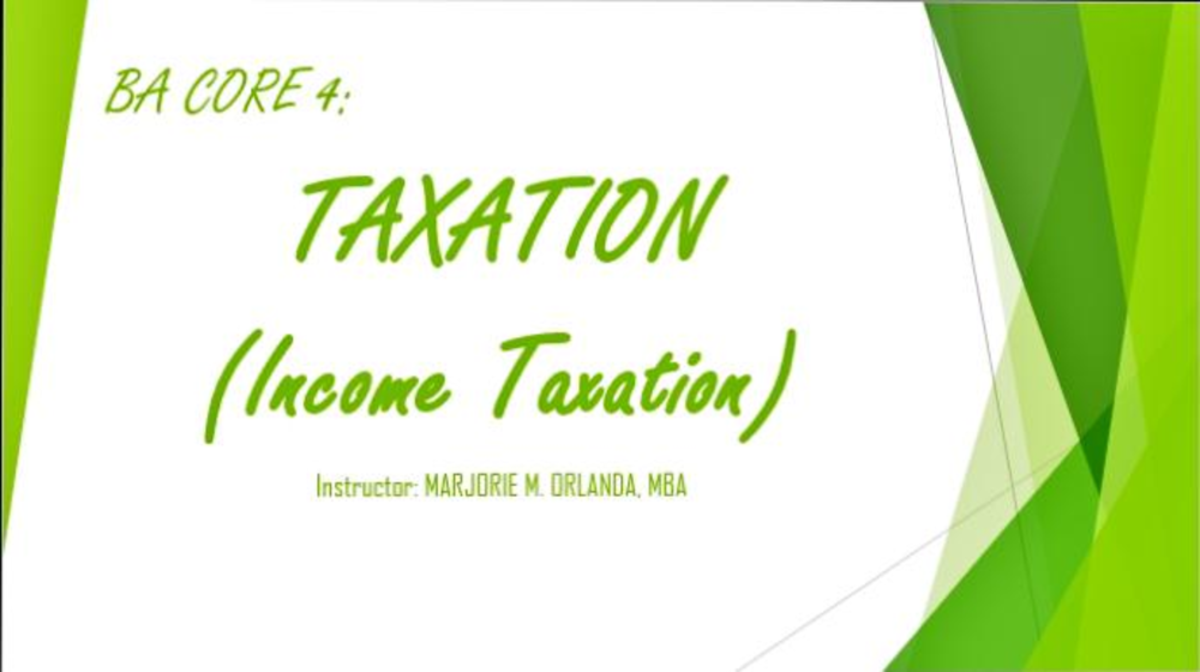 Income- Taxation Midterm - Bachelor of Science in Business ...