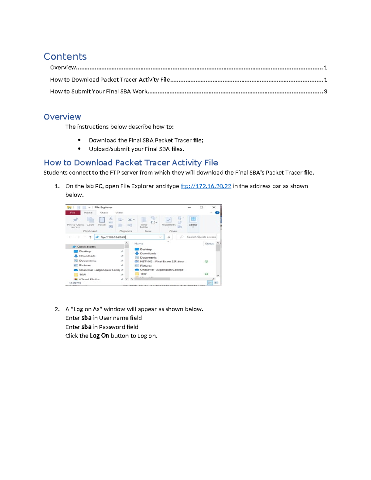 SBA File upload and download - Contents - Studocu