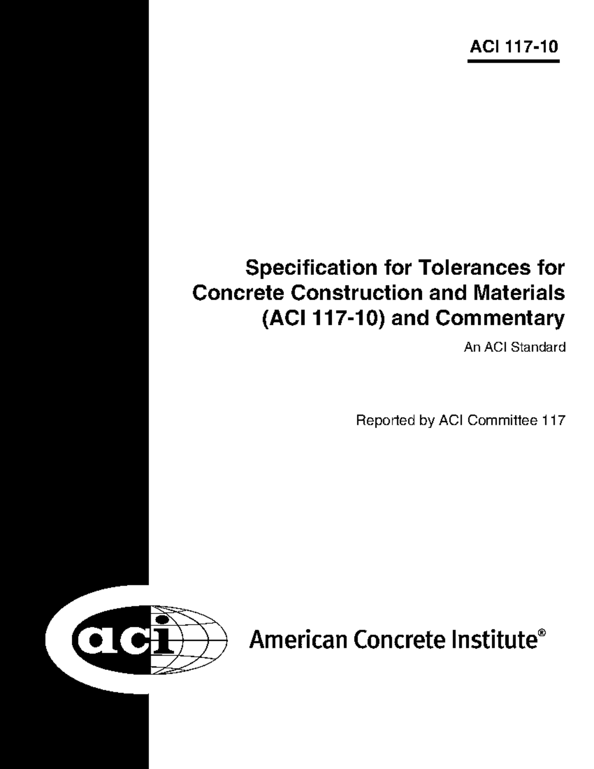 117-10web - info - ACI 117- Specification for Tolerances for Concrete ...