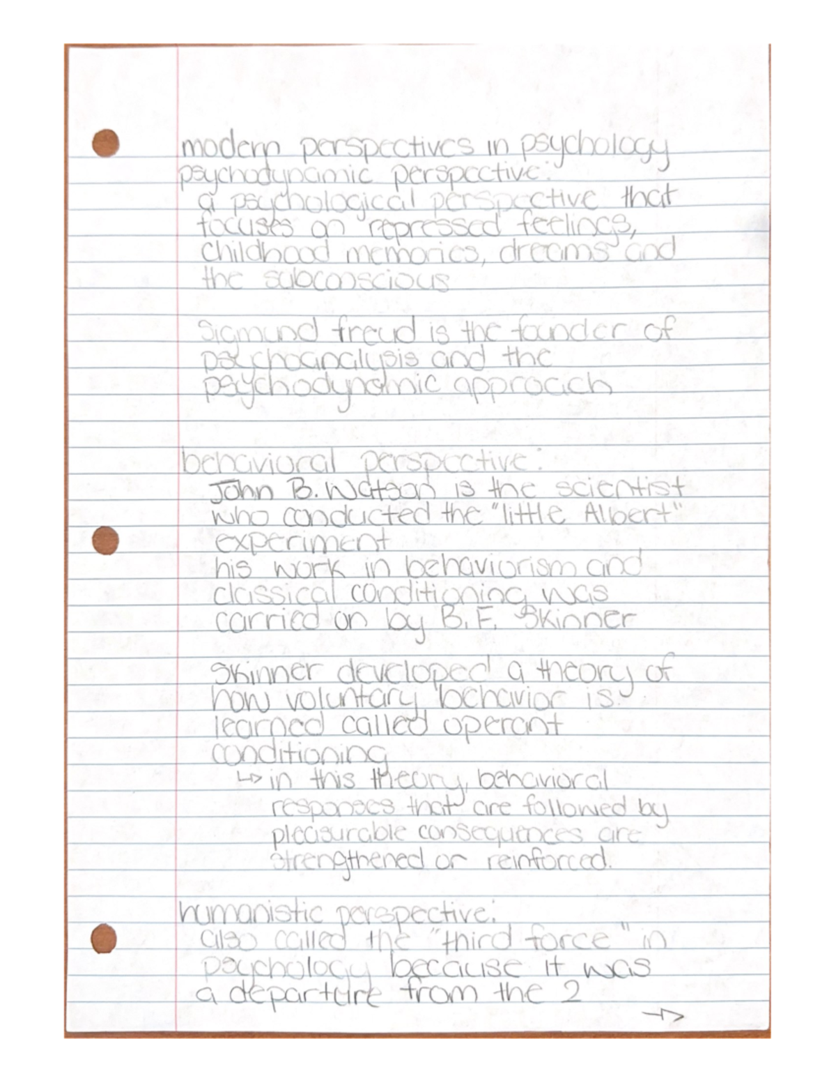 Modern perspectives in psychology notes - Studocu