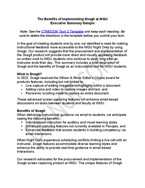 Task 1 guide d354 - D354 Task 1 Guide VFM1: Task 1: Talent Acquisition ...