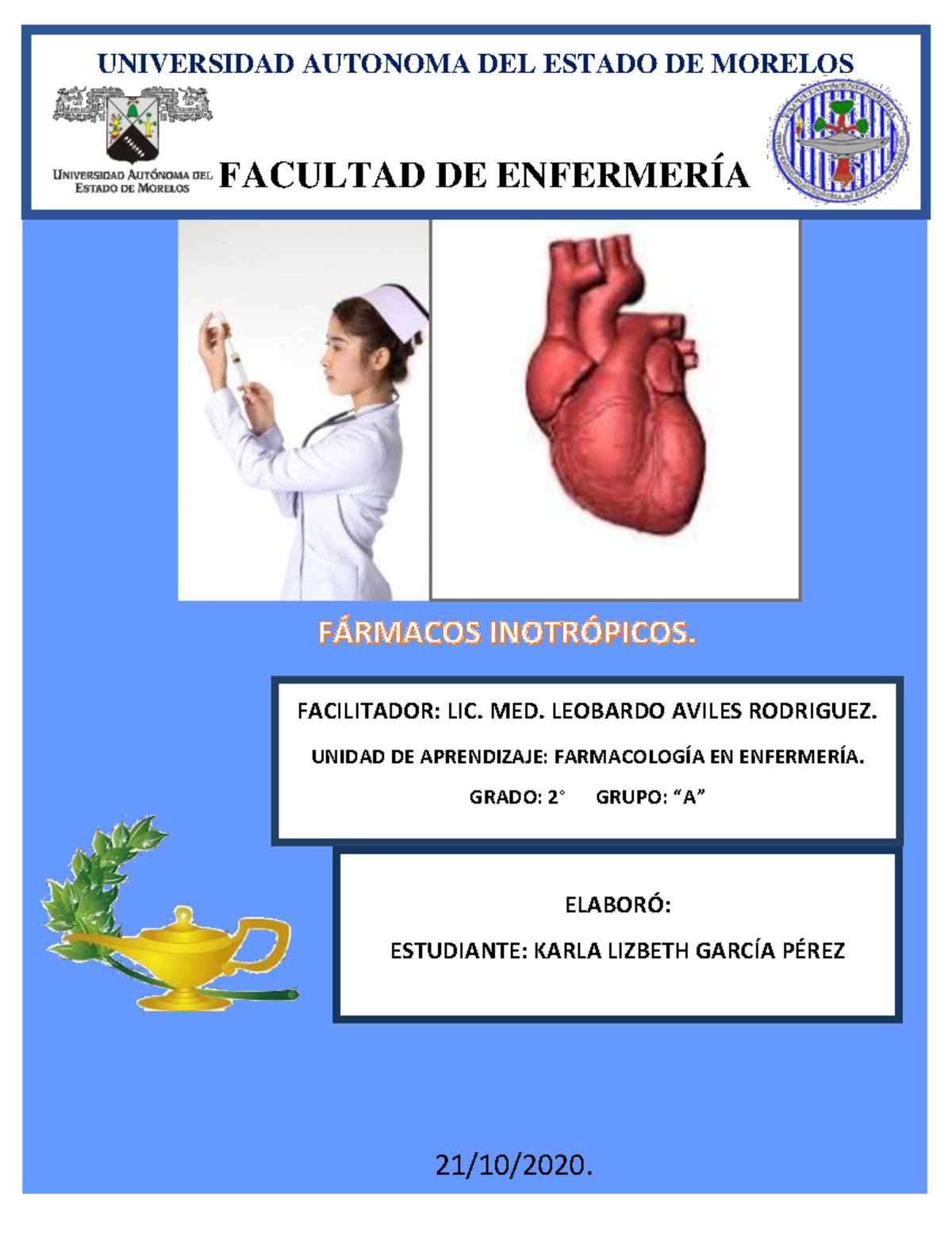 ACT.VI Fármacos Inotrópicos- Garcia Perez - v UNIVERSIDAD AUTONOMA DEL ...