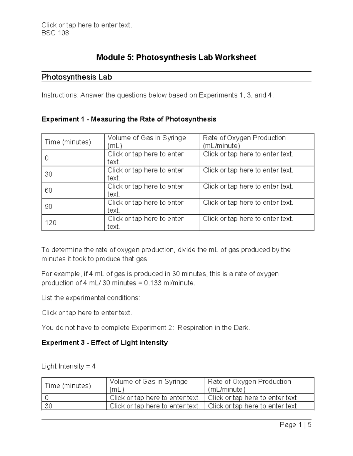 Lab-5-Photosynthesis-Worksheet - BSC 108 Module 5: Photosynthesis Lab ...