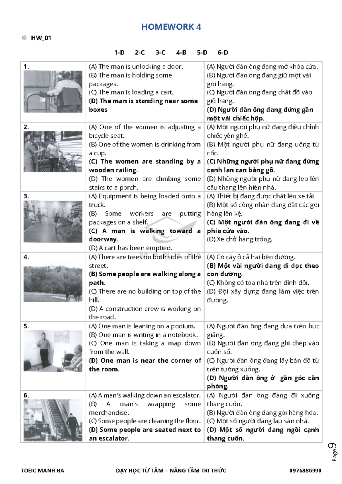 Homework 4 - english script 4 - Page 9 HOMEWORK 4 "# HW_ 1 - D 2 - C 3 ...