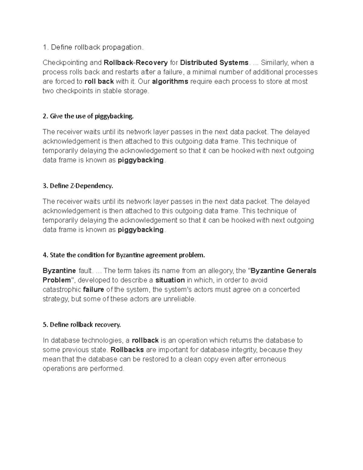 Ds4 - Data structures note s - Define rollback propagation ...