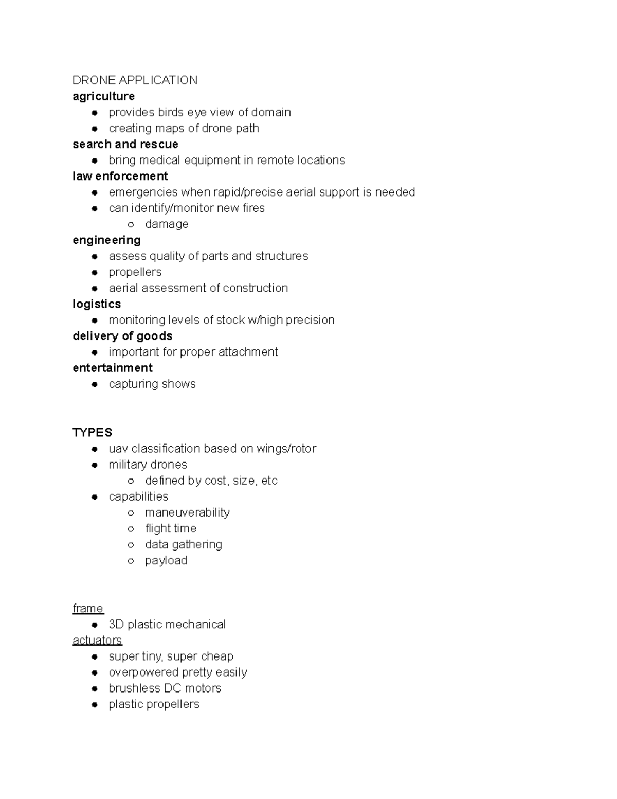 All About Drones Lecture - DRONE APPLICATION agriculture provides birds ...