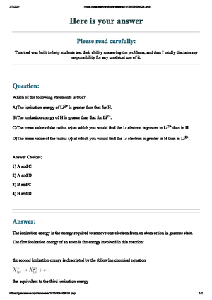 PH2103 Thermal Physics Tutorial 5 - Tutorial 5 PH2103 Thermal Physics ...