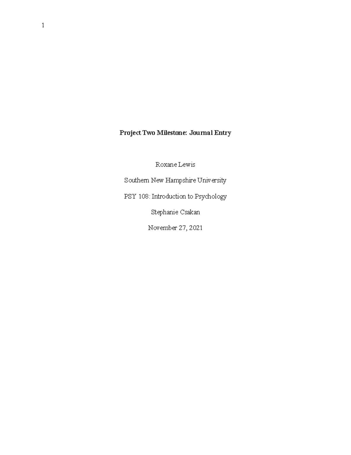 Project Two Milestone: Journal Entry - The desire for instant ...