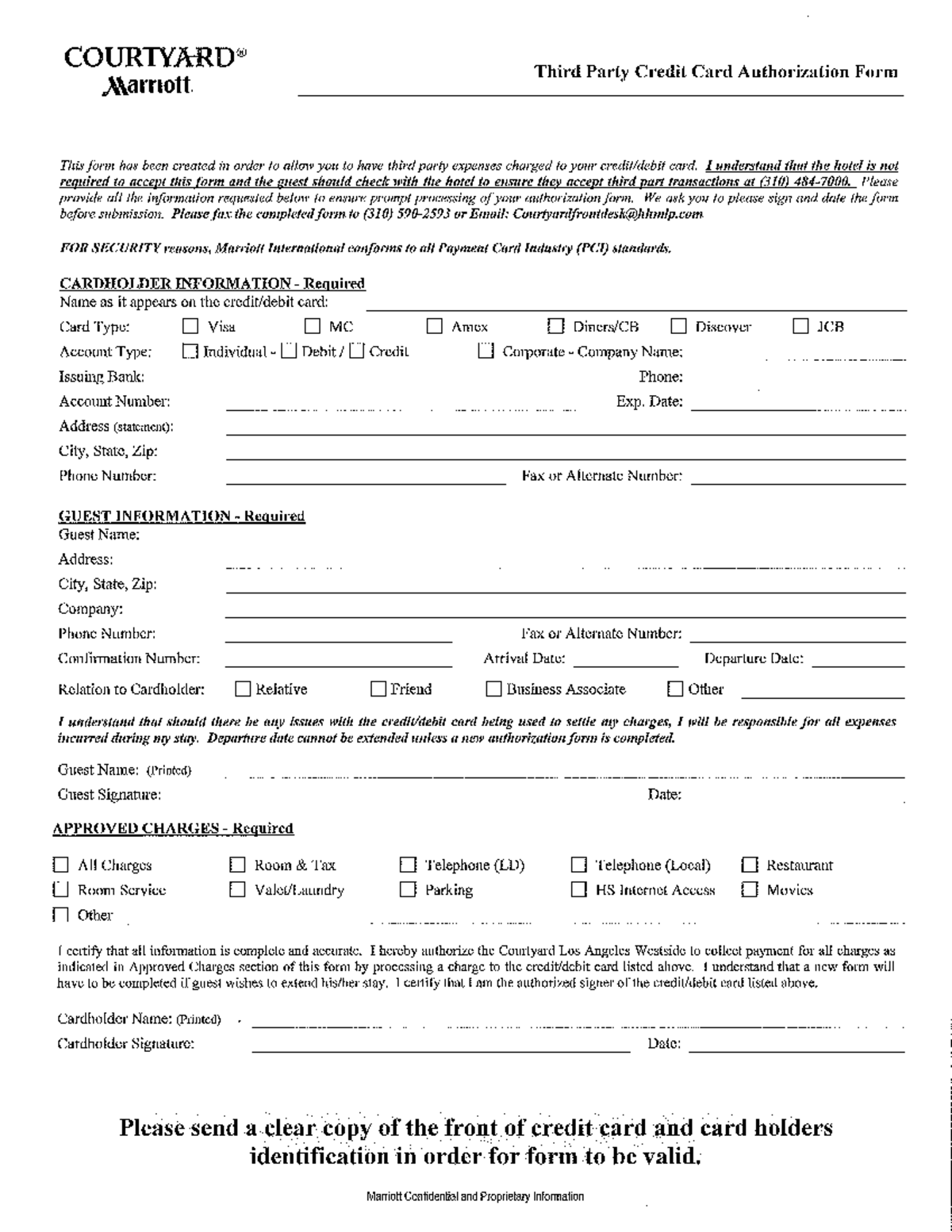 Westin Hotel CC AUTH - Authorization - Studocu