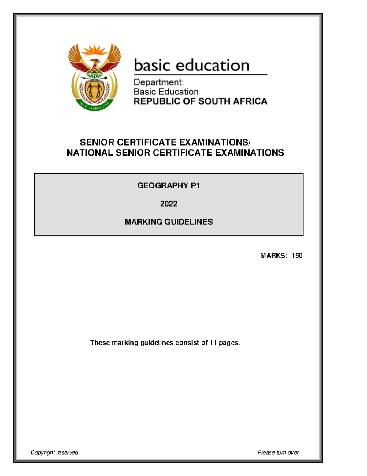 Geography P1 May-June 2022 MG Eng - SENIOR CERTIFICATE EXAMINATIONS ...
