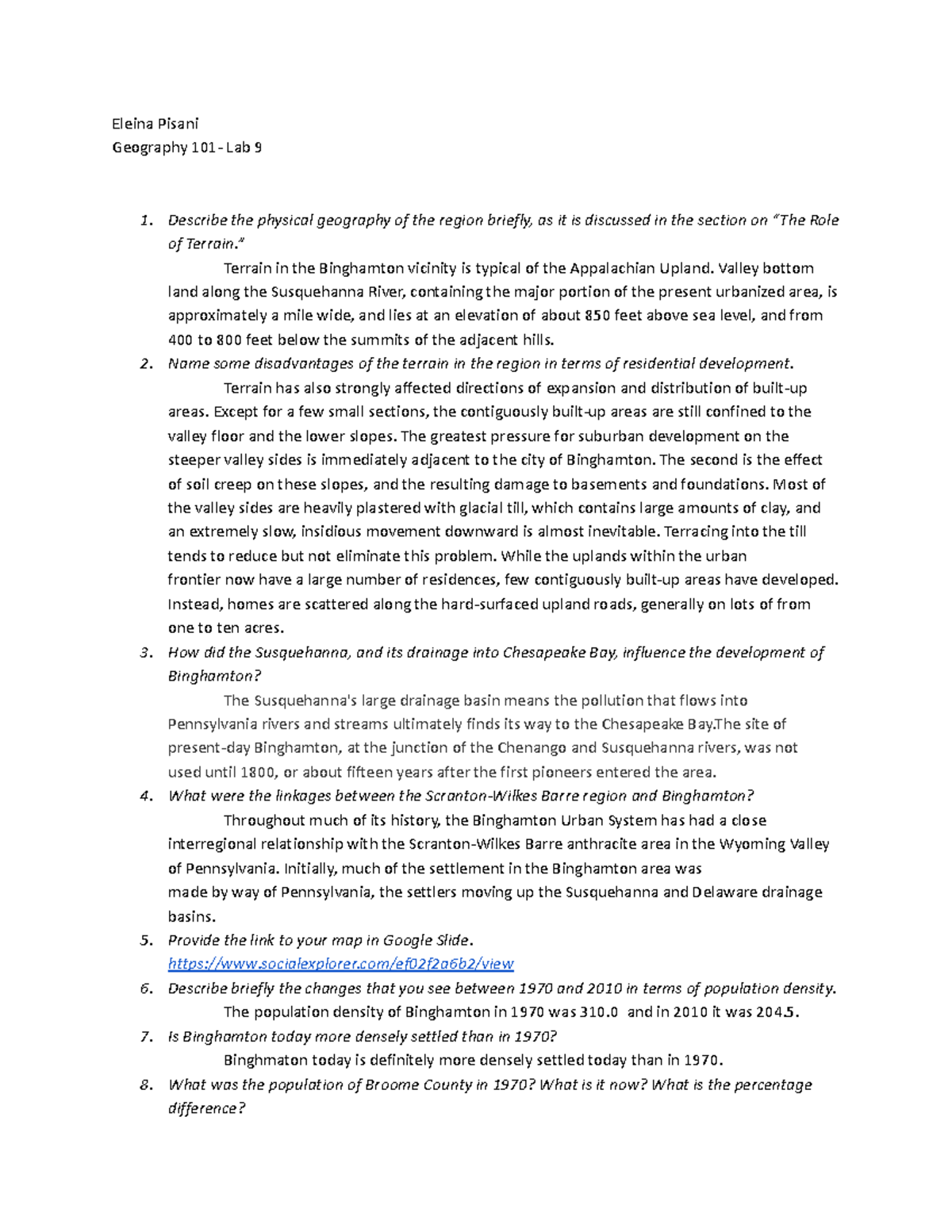 Lab 9- Physical Geography - Eleina Pisani Geography 101- Lab 9 1 ...