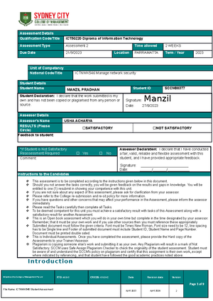 ICTTEN615_Project_Portfolio - PROJECT PORTFOLIO ICTTEN Manage network ...