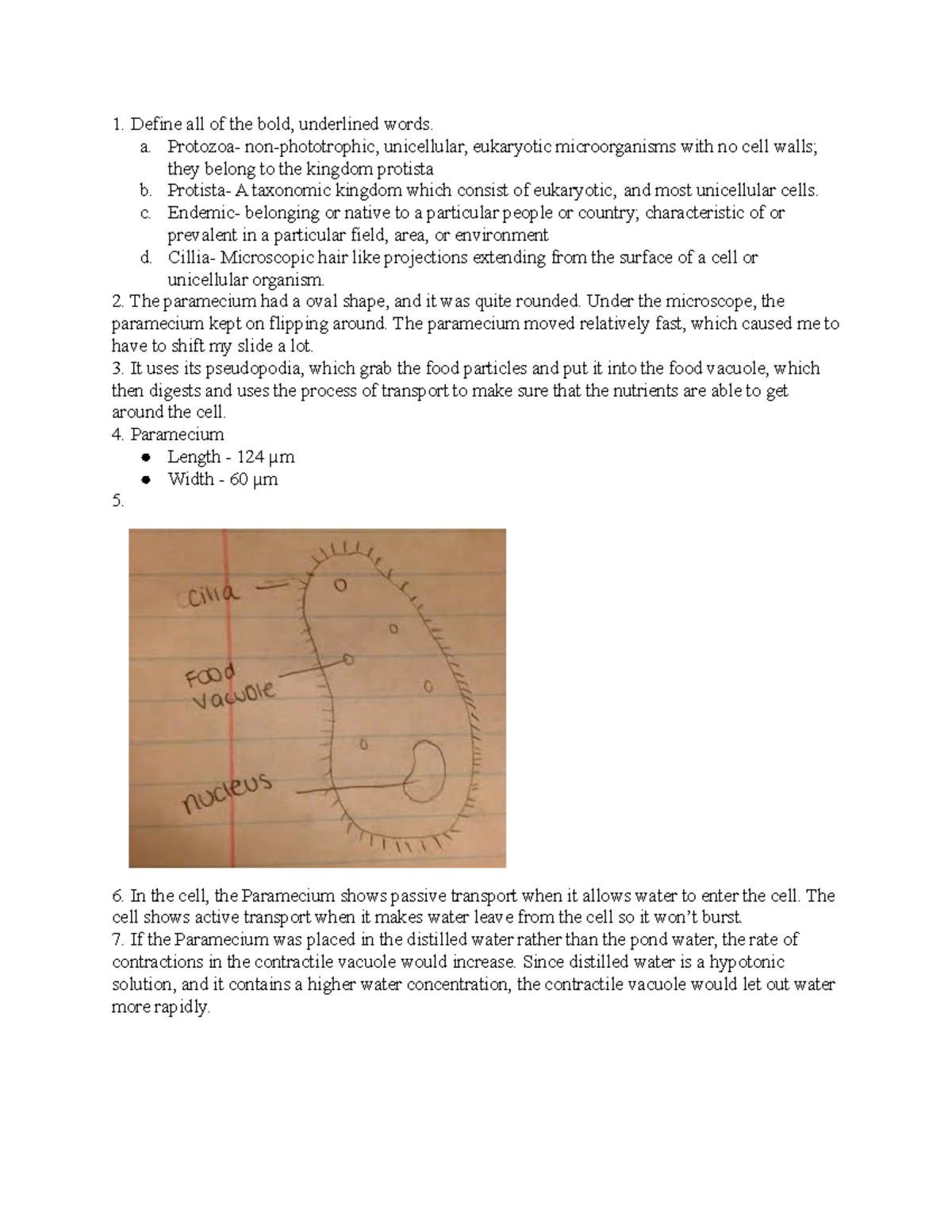 2019-fundamentals of biology(biology 100)-lab5 - Define all of the bold ...