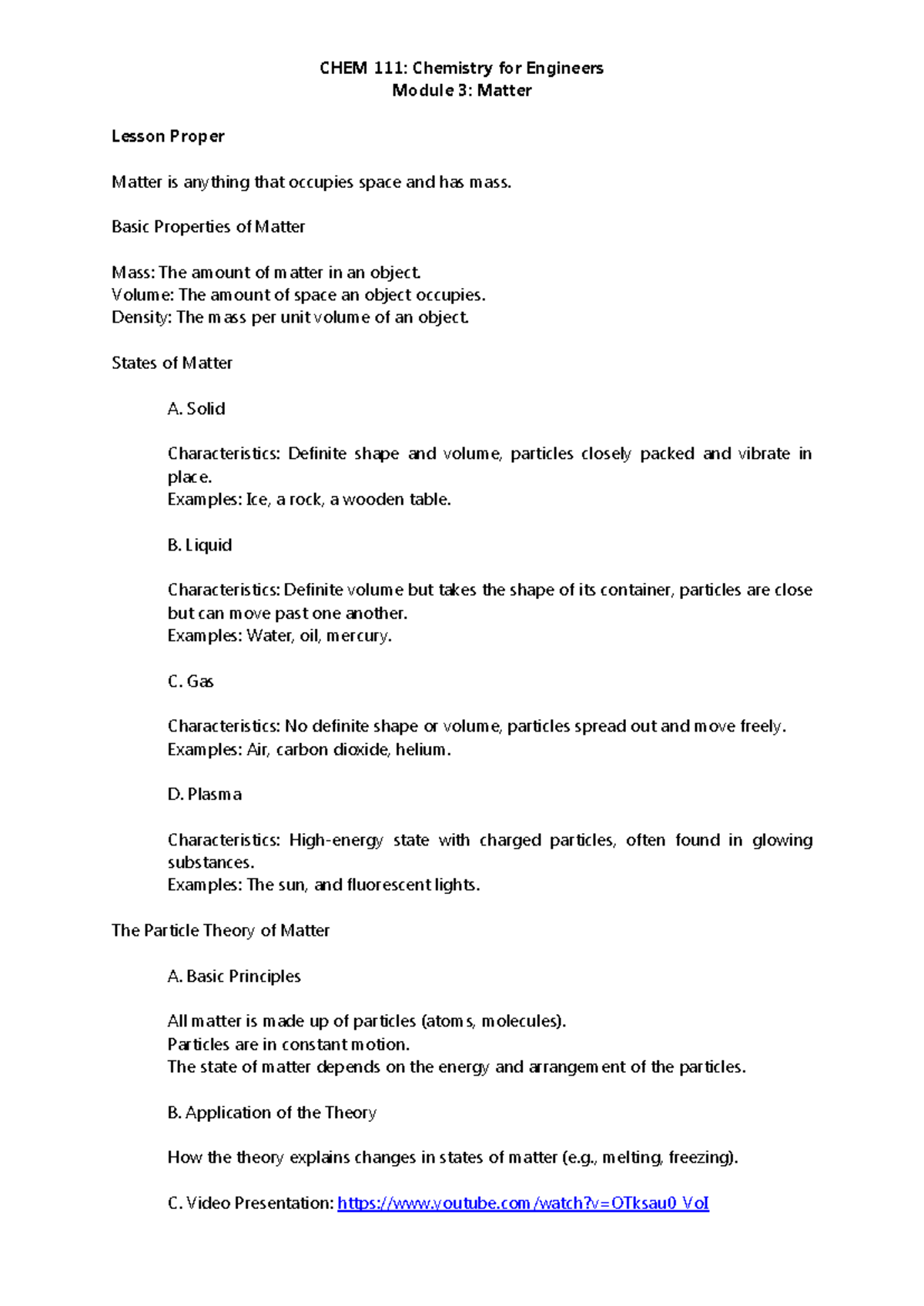 Module 3. Lesson Proper - CHEM 111: Chemistry for Engineers Module 3 ...