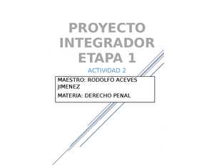 A3 ALP Actividad 3. Proyecto integrador etapa 1 - Actividad 3. Proyecto integrador etapa 1 ...