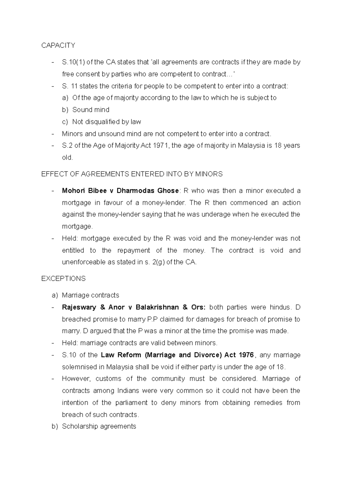 Capacity - Lecture notes 3 - CAPACITY S(1) of the CA states that ‘all ...