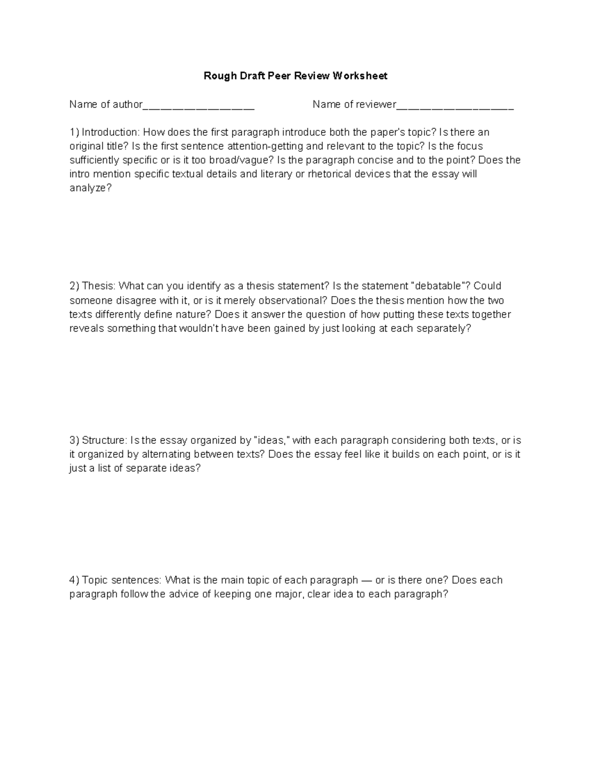Rough+Draft+Peer+Review+Worksheet - Rough Draft Peer Review Worksheet ...