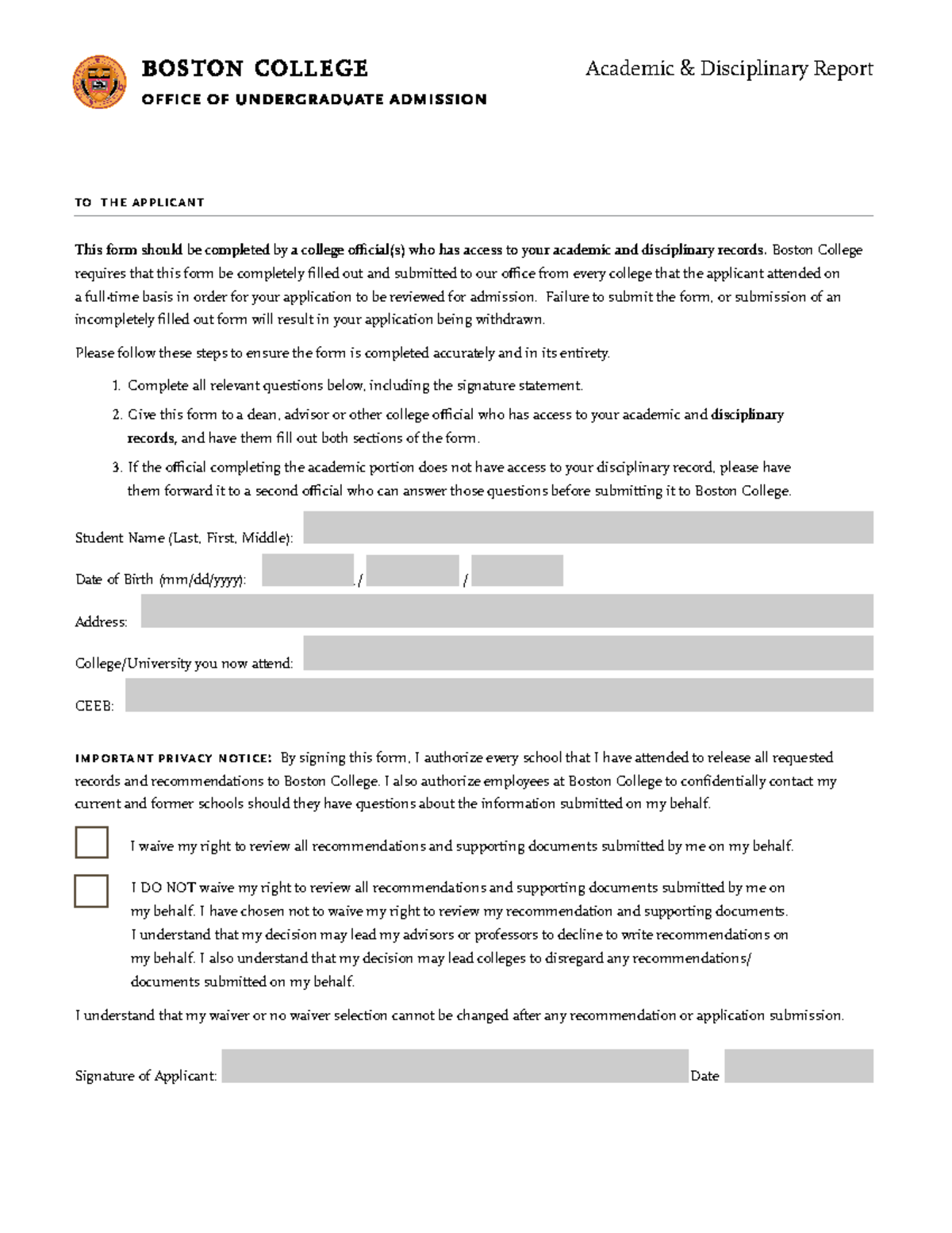 BC Academic-Disciplinary-Form 09-12-22 - Academic & Disciplinary Report ...