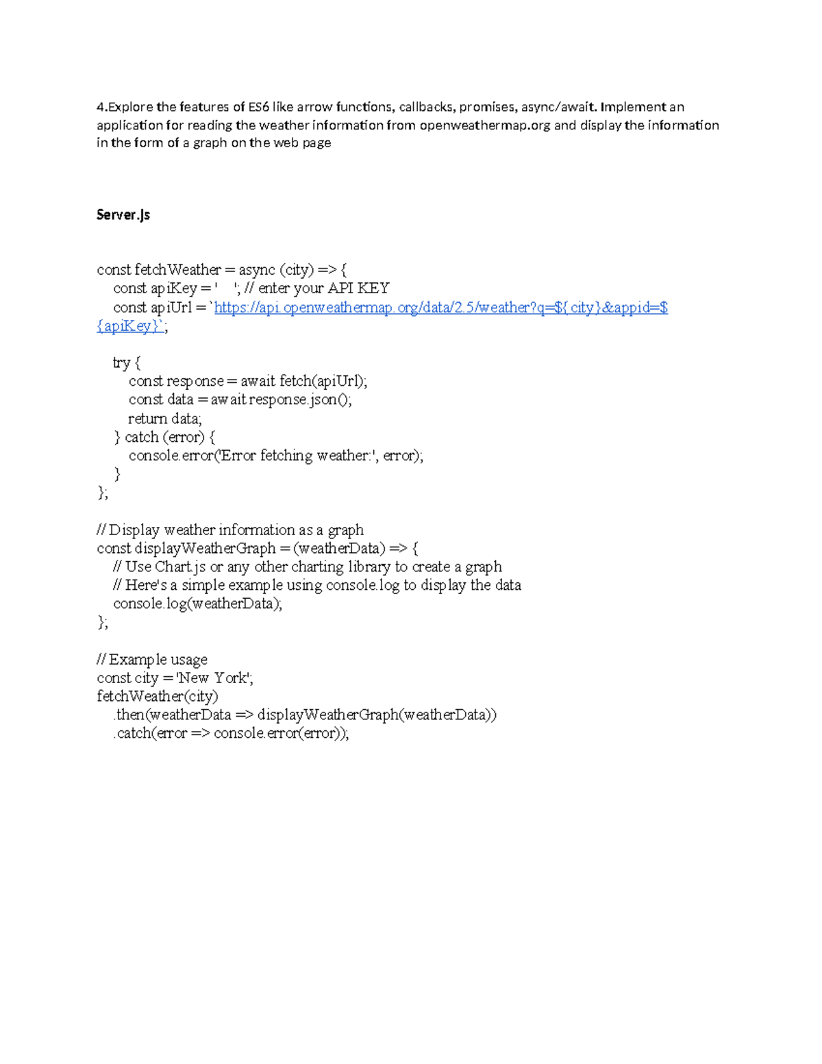 Sd 4th program - 4 the features of ES6 like arrow functions, callbacks, promises, async/await ...