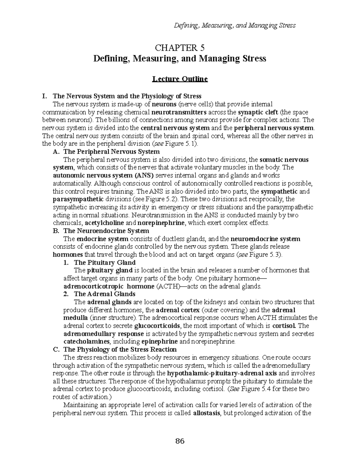 Brannon Health Psych 8e IMTB Chapter 05 - CHAPTER 5 Defining, Measuring ...