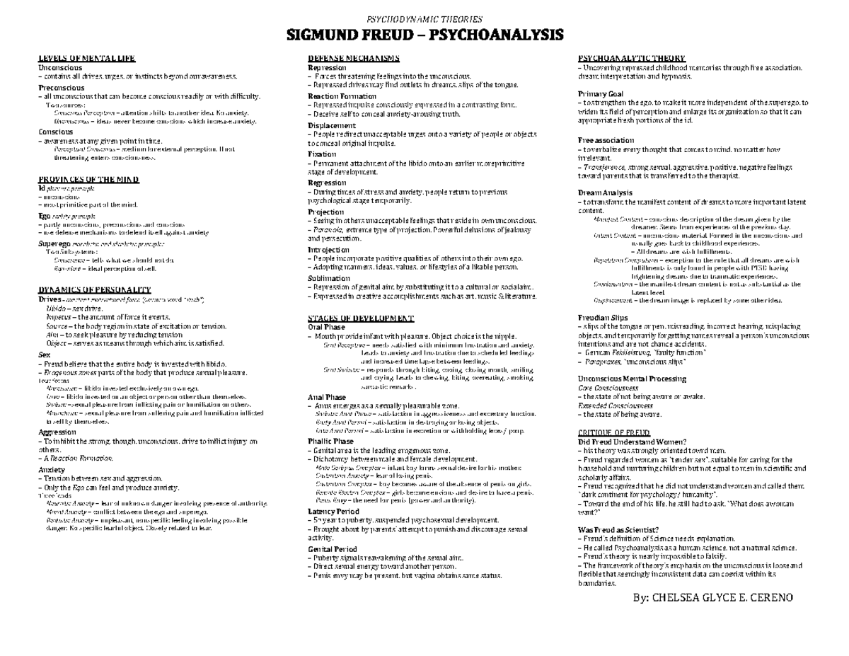 TOP-Feist-2 - TOP-Feist-2 - Theories of Personality - PSYCHODYNAMIC ...
