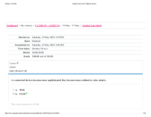 CS 3340 - Systems and Application Security - Self Quiz Unit 8 - CS 3340 – Systems and ...