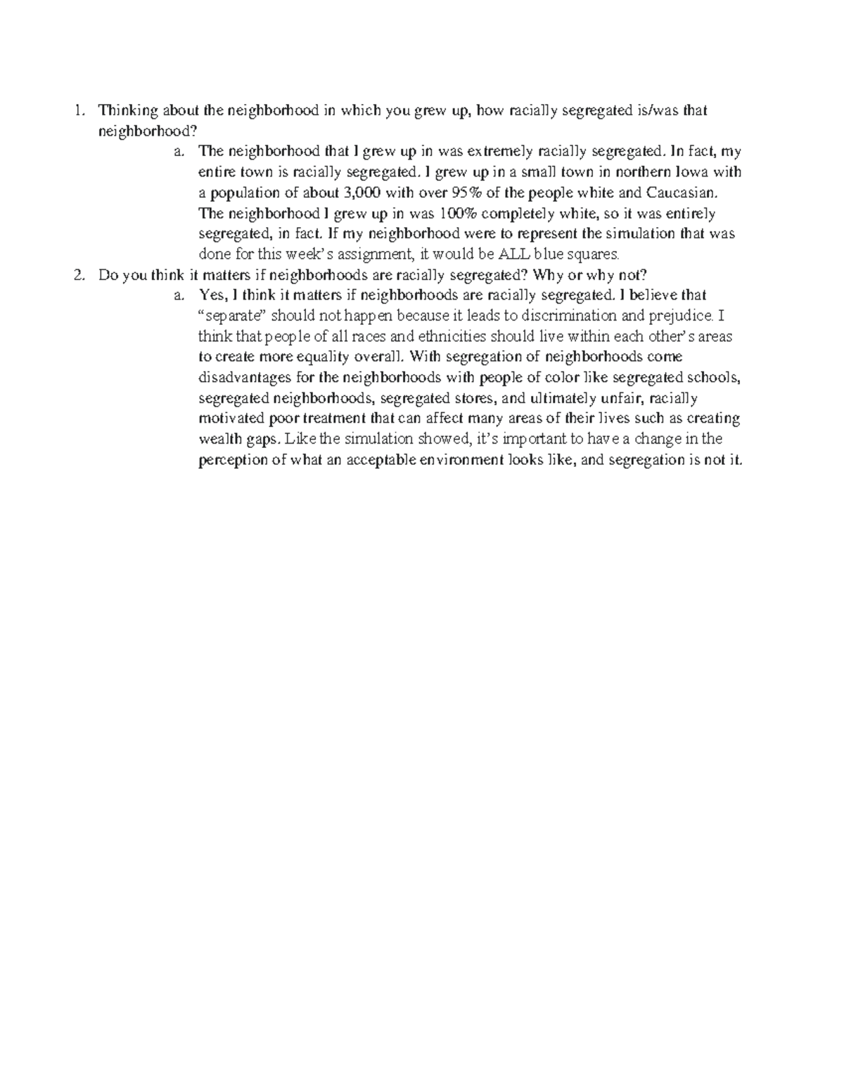 Module 9 Assignment- Sociology - Thinking about the neighborhood in ...