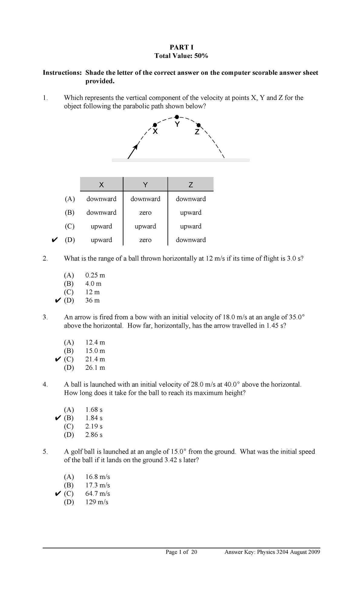 physics-3204-aug09-key-practice-page-1-of-20-answer-key-physics