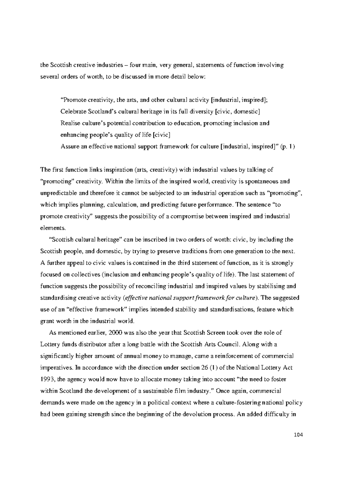 National Screen Agency 34 - 104 the Scottish creative industries – four ...