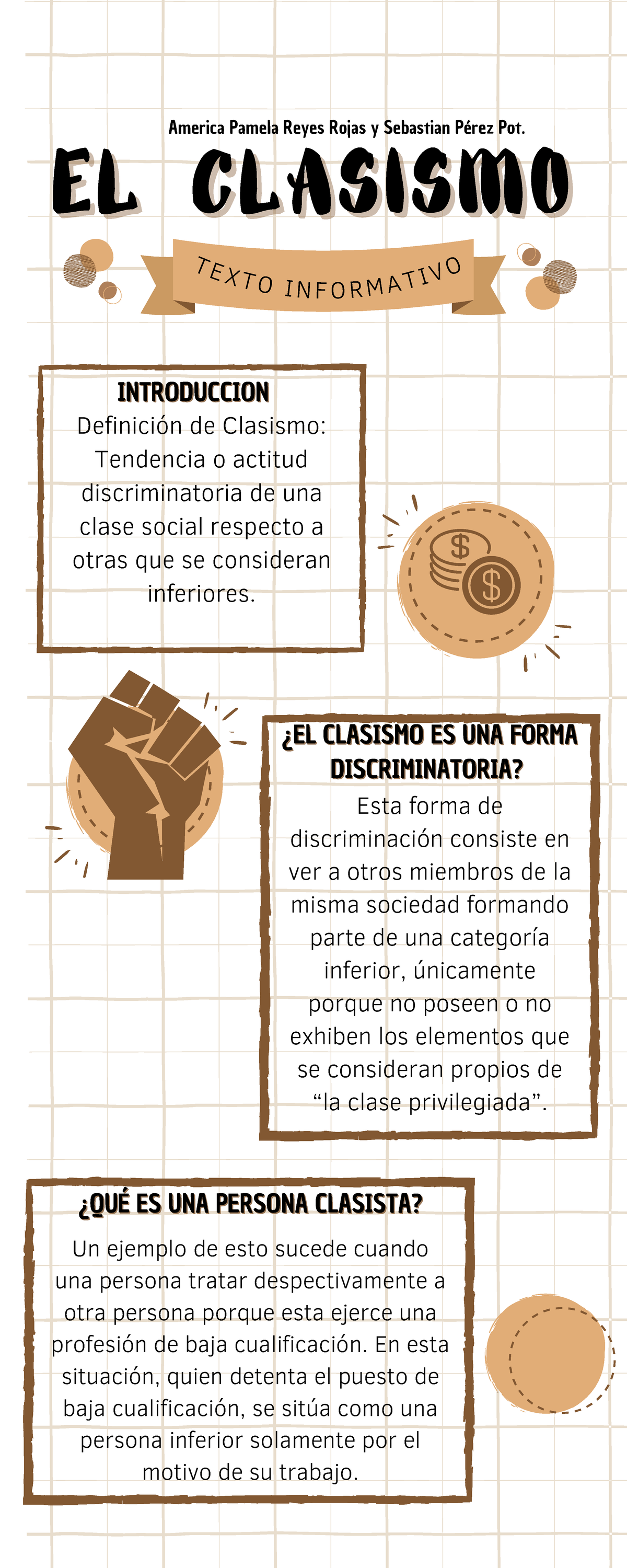 Redacción-texto informativo - ¿QUÉ ES UNA PERSONA CLASISTA?¿QUÉ ES UNA PERSONA CLASISTA? Un ...